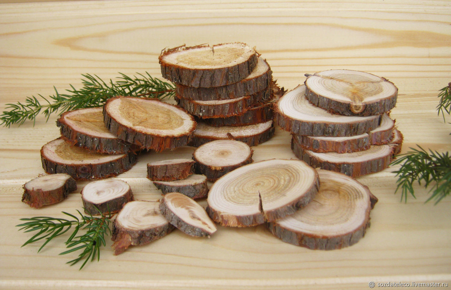 Купить спилы из можжевельника для бани